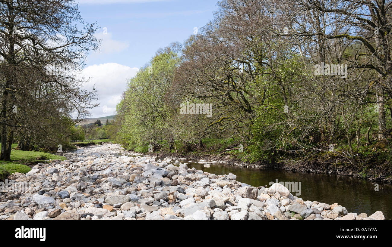 Flood deposits in the upper reaches of the River South Tyne, Garrigill ...