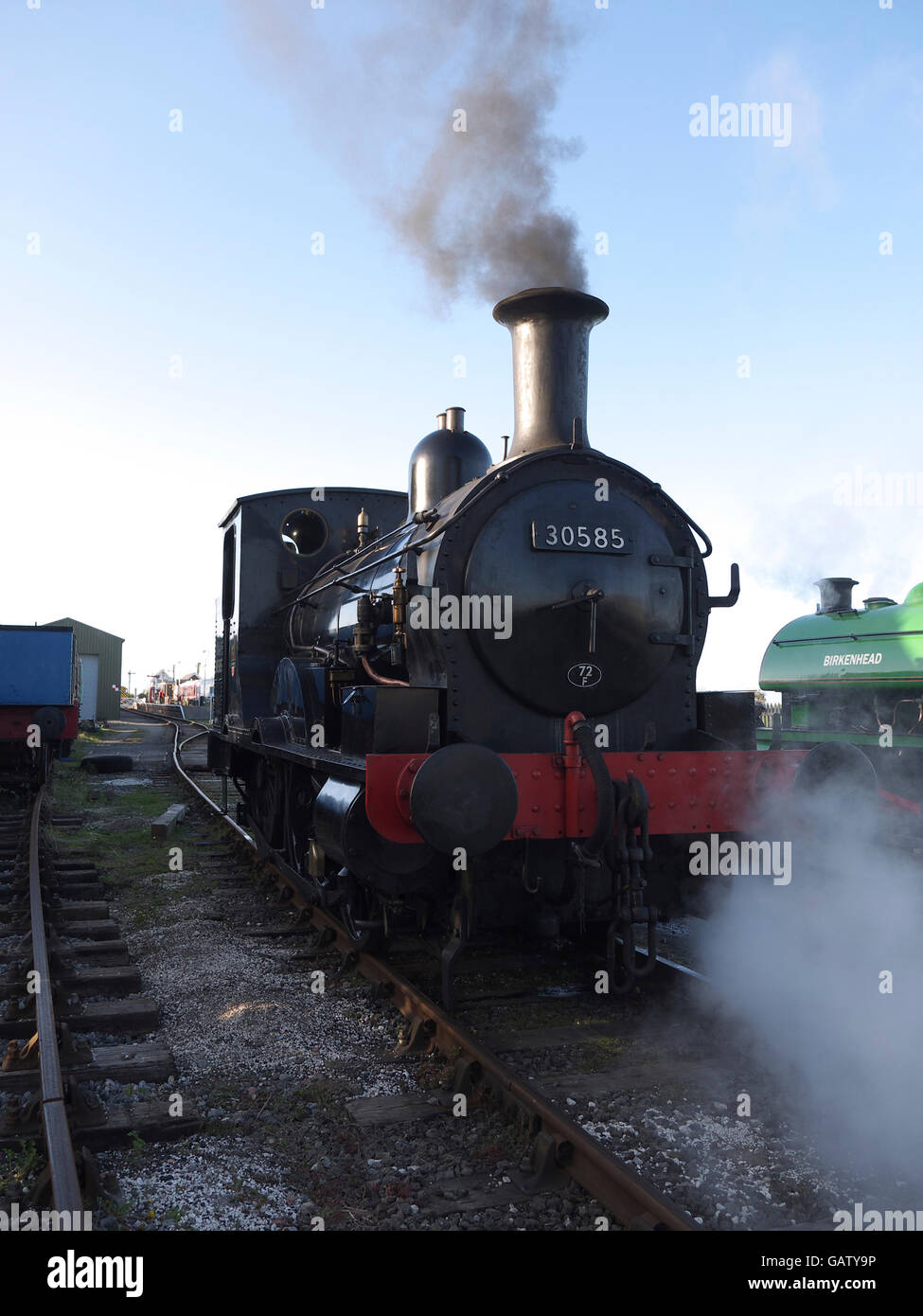 Bayer Peacock ltd 2-4-0WTSteam locomotive number 30585 Stock Photo - Alamy