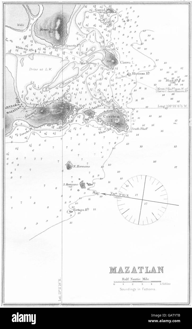 Mazatlan map hi-res stock photography and images - Alamy
