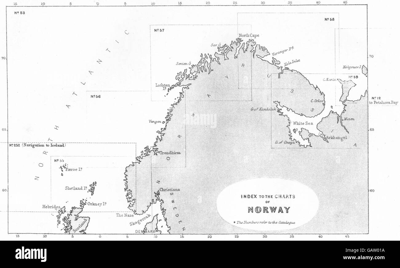 19th century norway map hi-res stock photography and images - Alamy