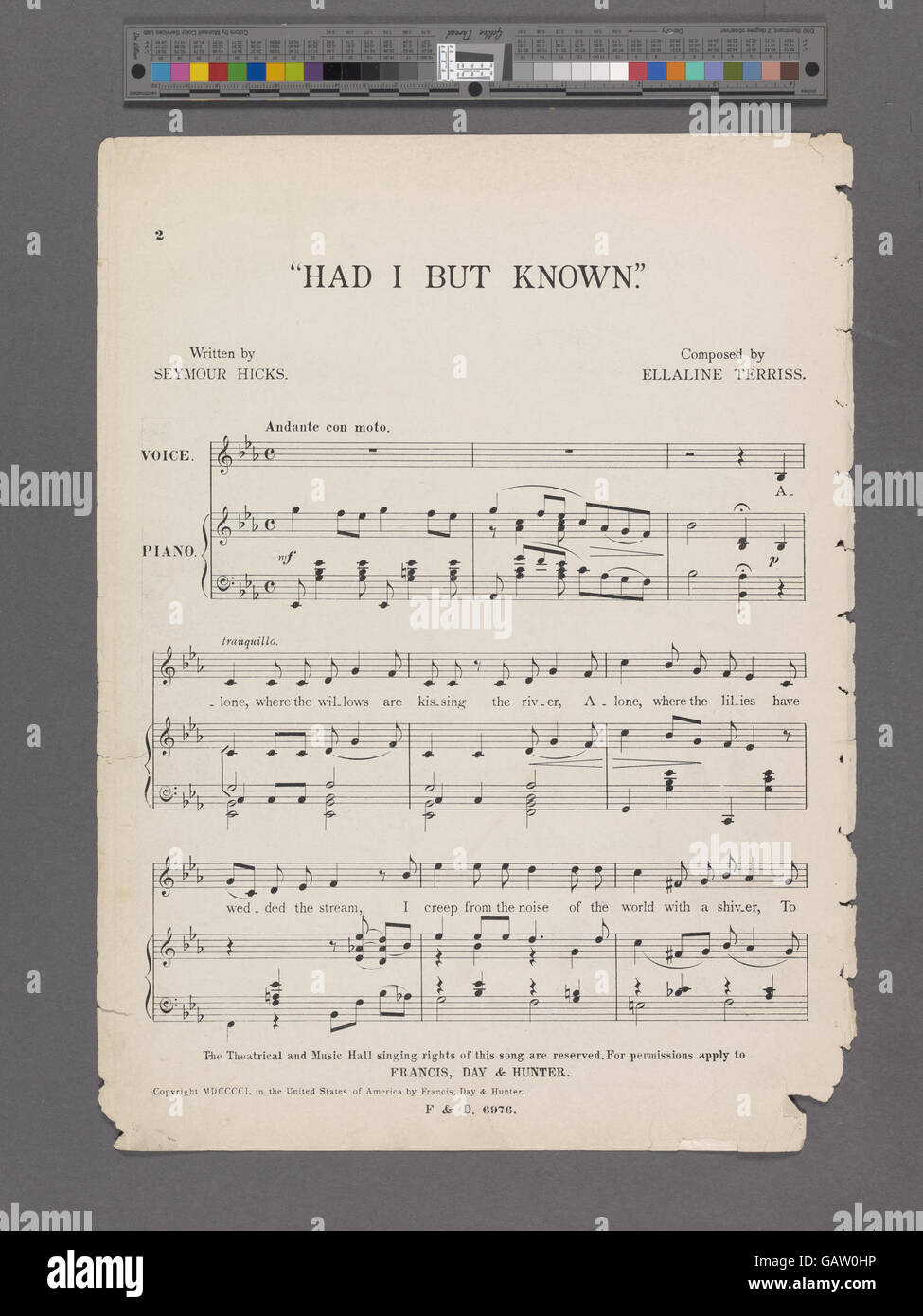 Had I But Known is a song reflecting themes of regret or missed ...