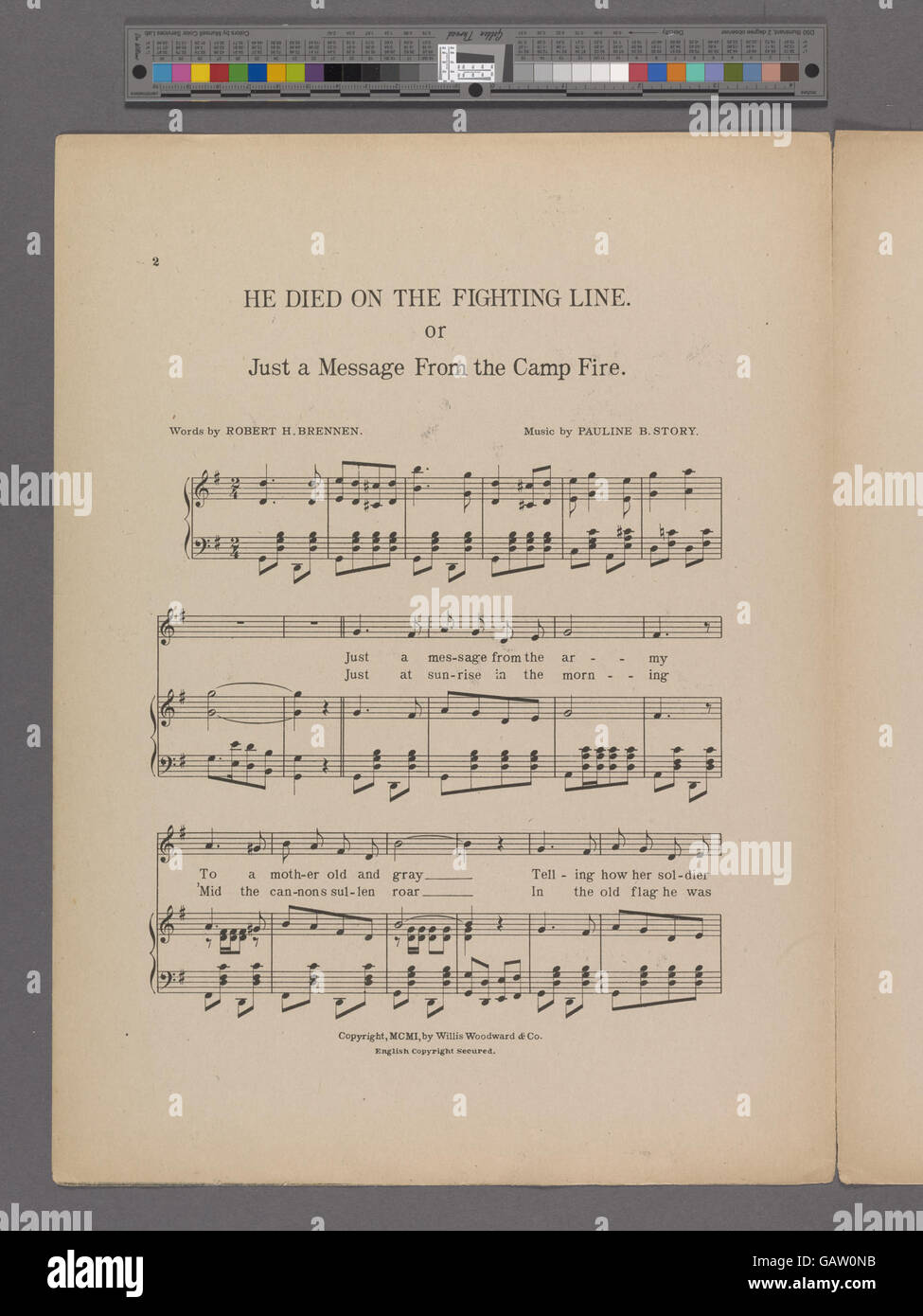 An artwork titled 'He Died on the Fighting Line or Just a Message from ...
