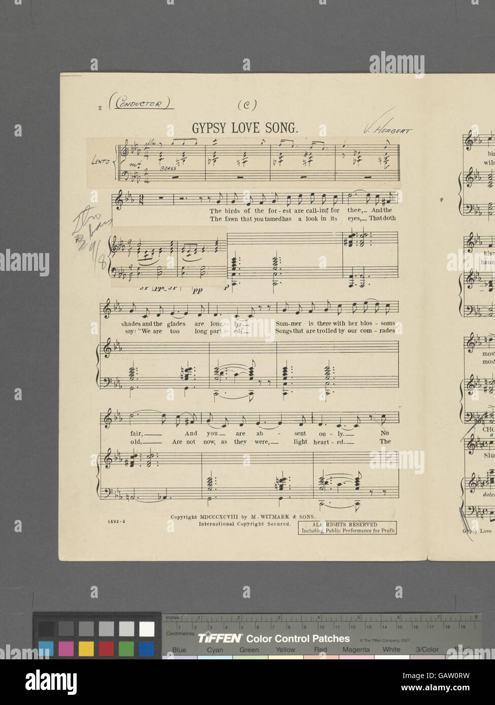 'Gypsy Love Song' refers to a traditional song in the romantic style ...