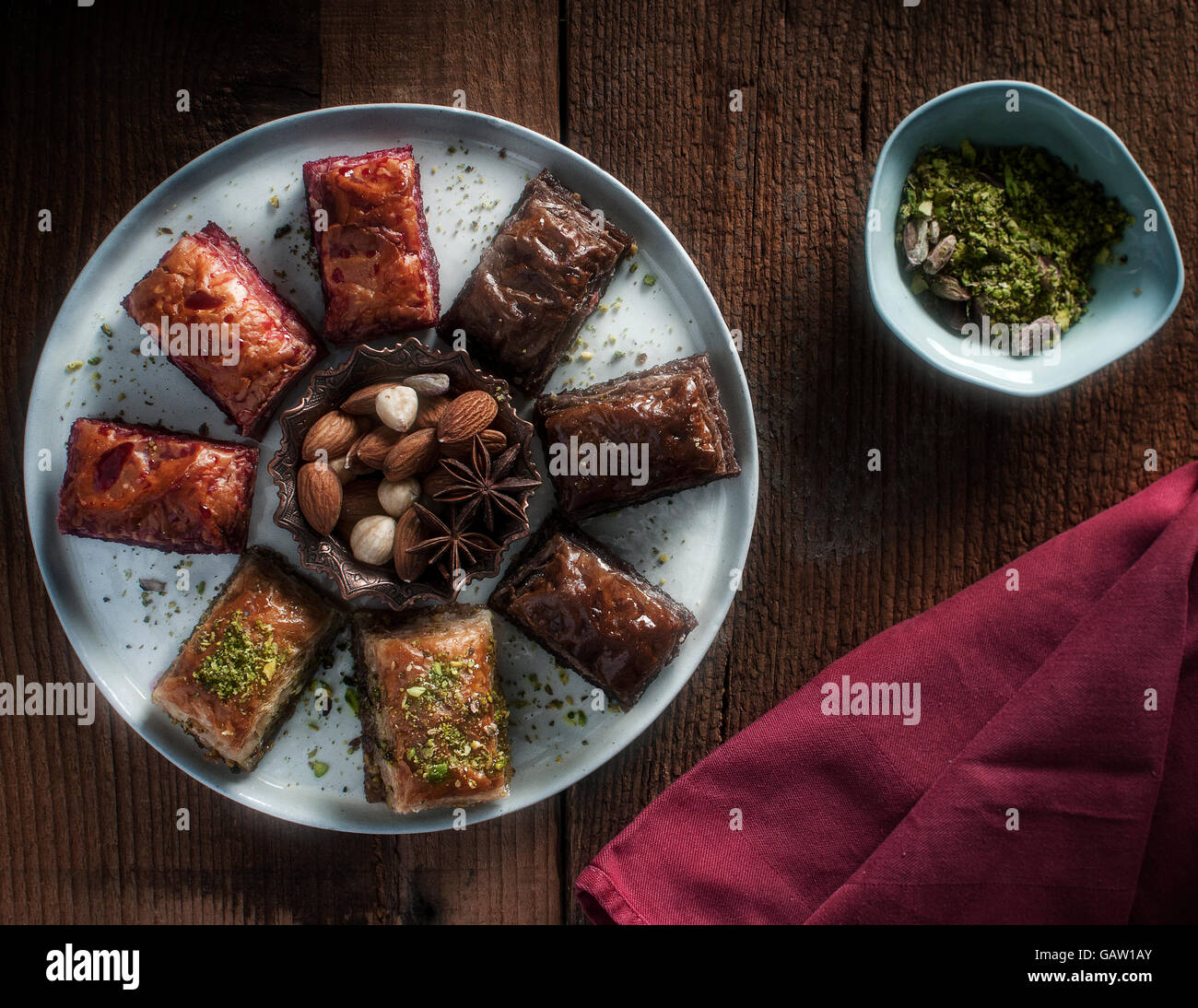 Various types of baklava Stock Photo - Alamy