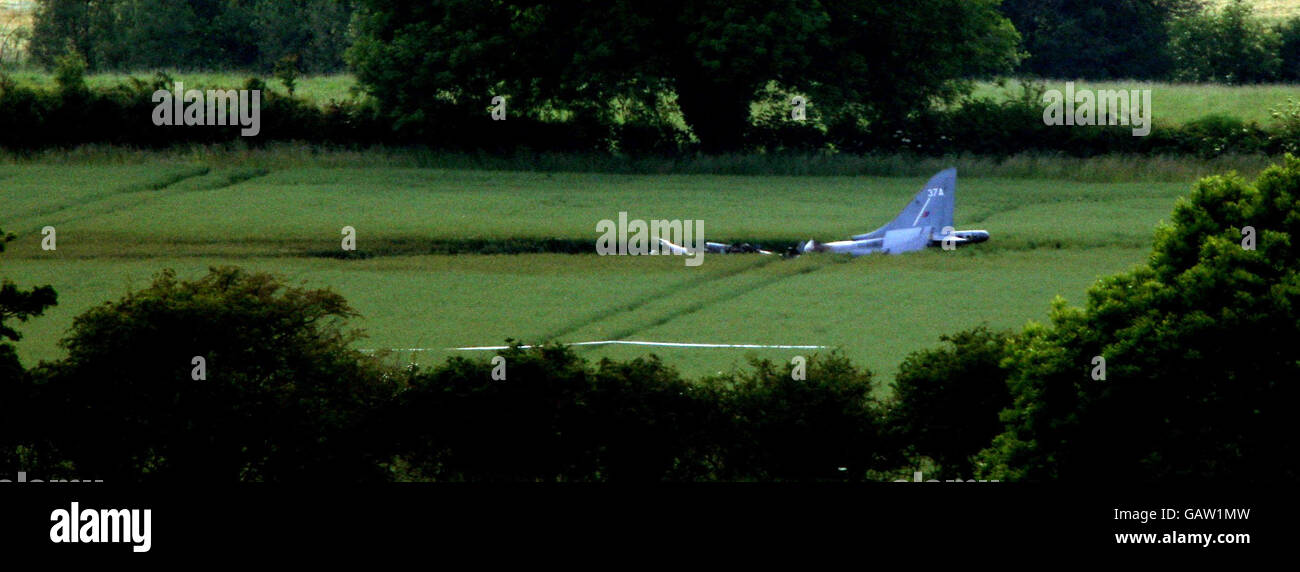 Harrier crash - Rutland Stock Photo - Alamy