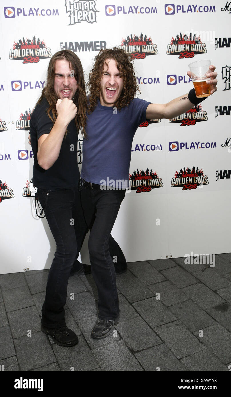 The Metal Hammer Golden Gods Awards - London. Airbourne arrive for the ...