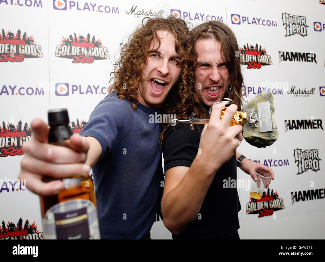 The Metal Hammer Golden Gods Awards - London. Airbourne during the ...