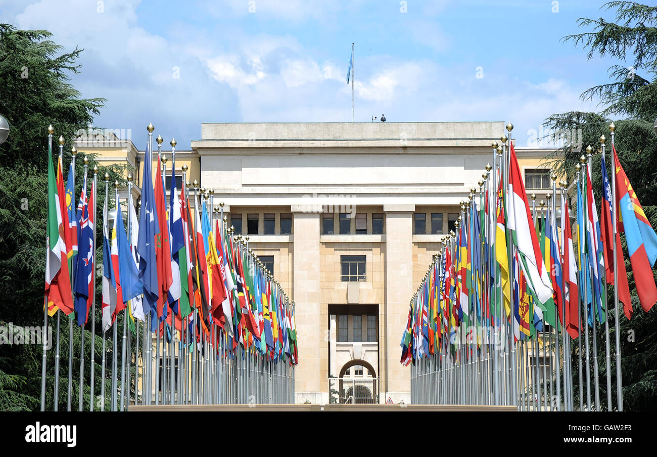 Travel stock - Switzerland - Geneva. The Palais des Nations, European ...
