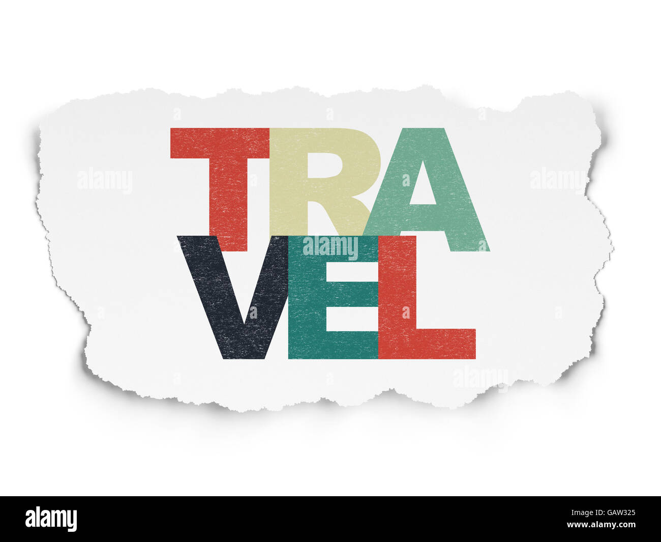 Vacation concept: Travel on Torn Paper background Stock Photo - Alamy