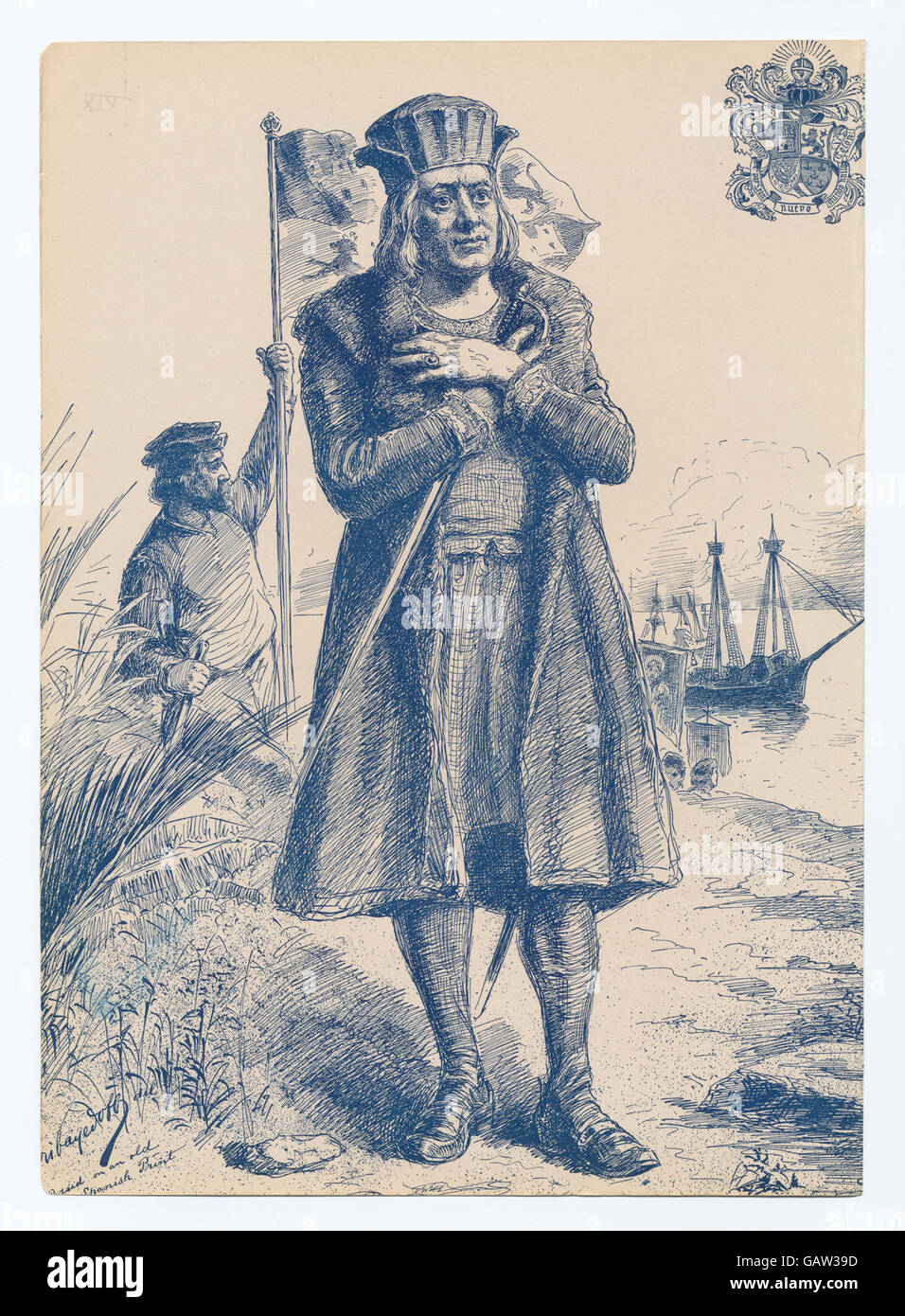 Refers to Christopher Columbus, the explorer known for his voyages to ...