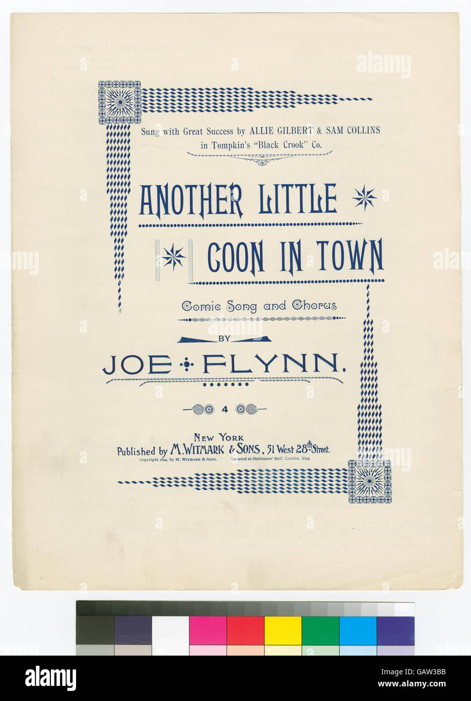 'Another Little Coon in Town' is likely a song or piece of music that ...