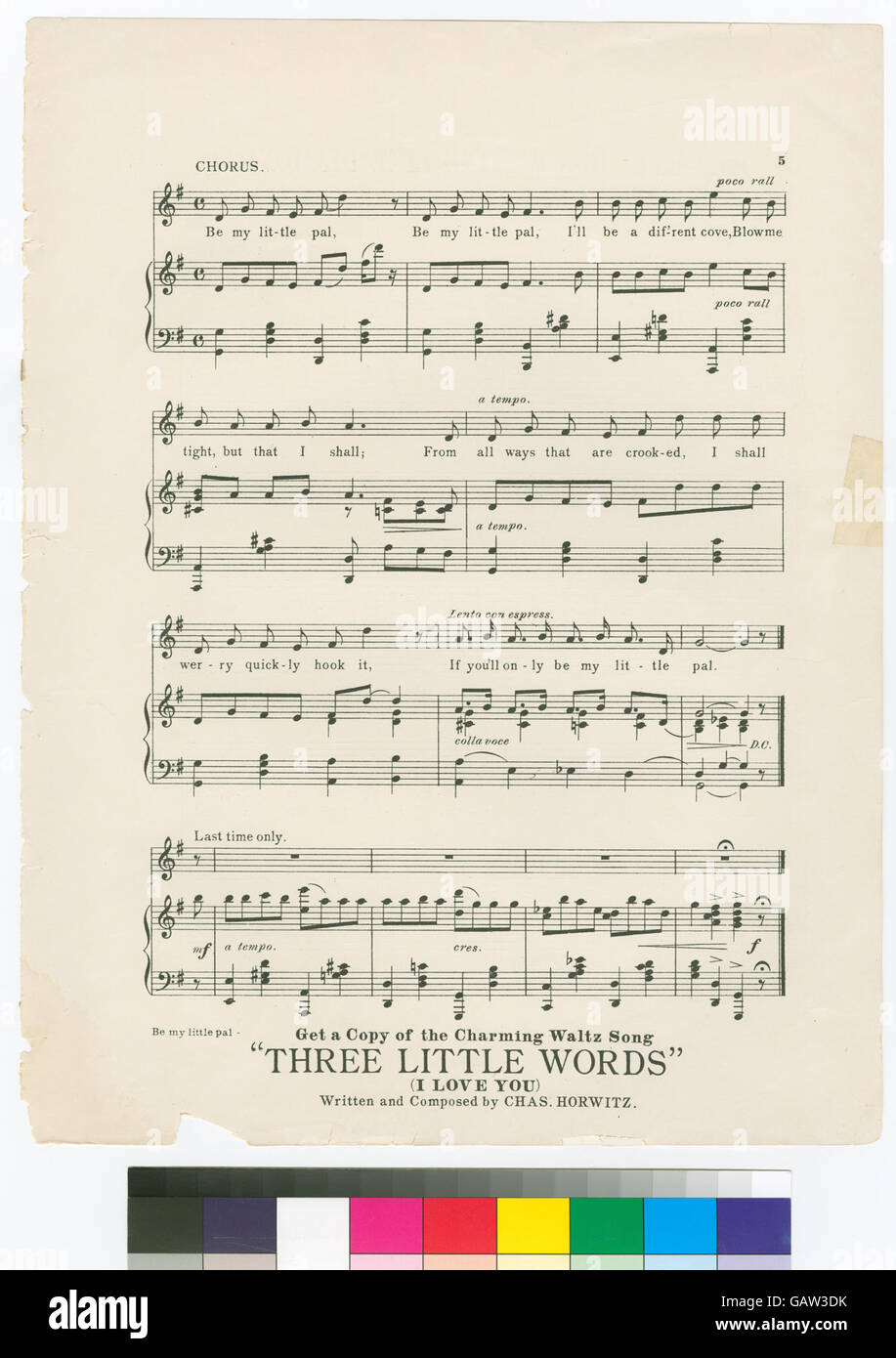 'Be My Little Pal' is a sentimental song from the early 20th century ...