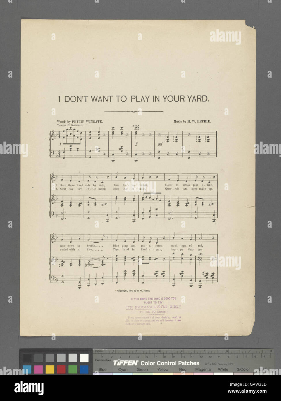 'I Don't Want to Play in Your Yard' is a work associated with the ...