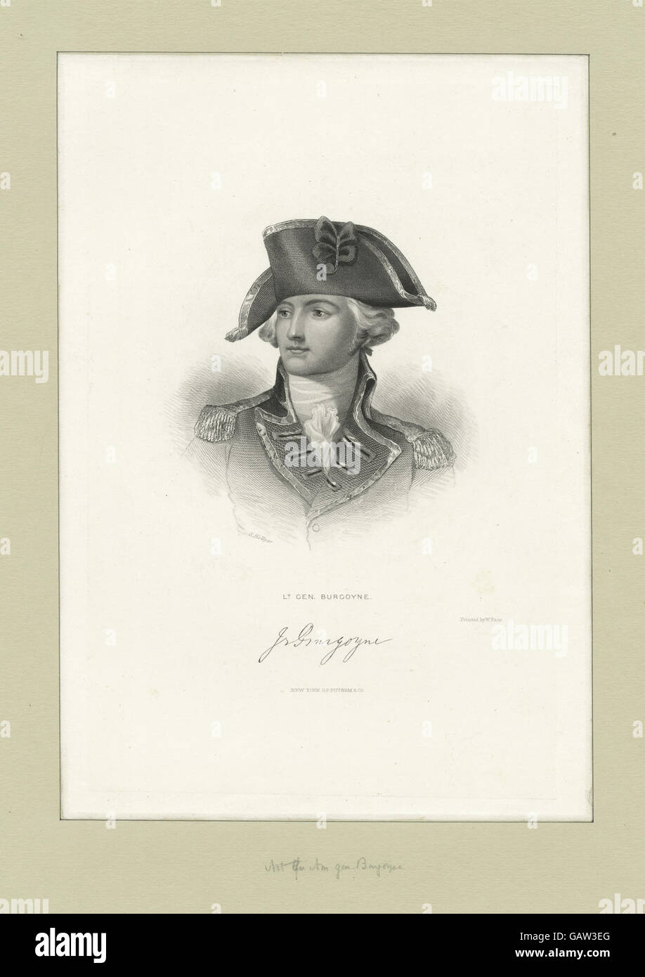 A portrait of Lieutenant General John Burgoyne, a British Army officer ...