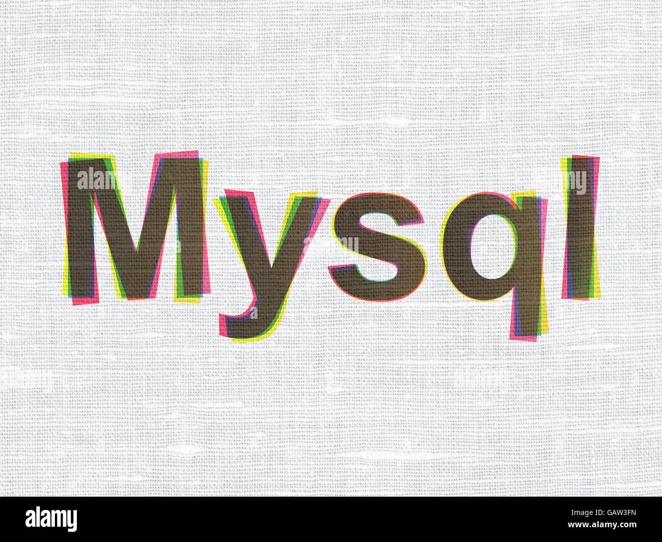 Software concept: MySQL on fabric texture background Stock Photo - Alamy
