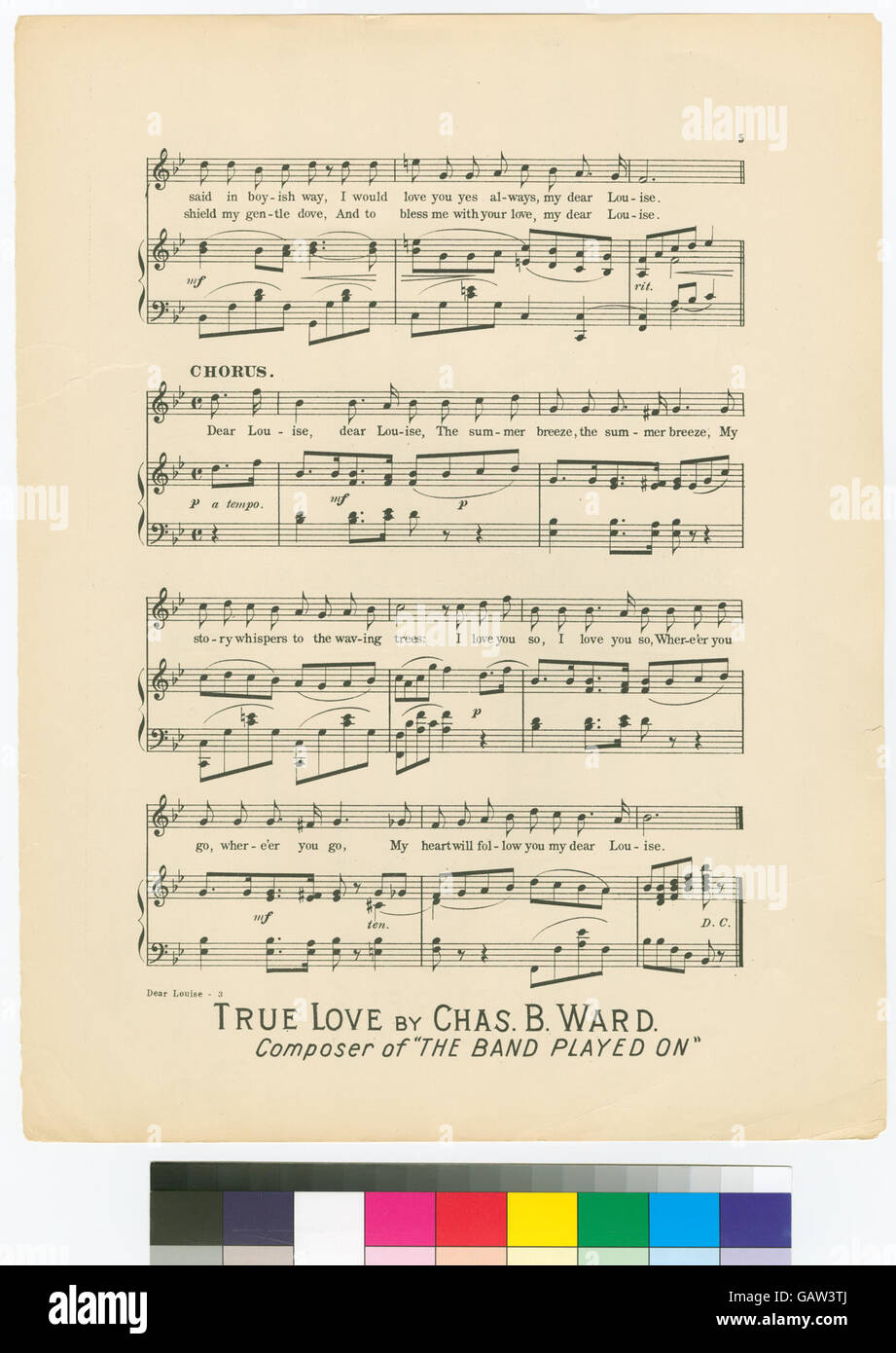 'Dear Louise' could be a personal letter or reference, likely conveying ...