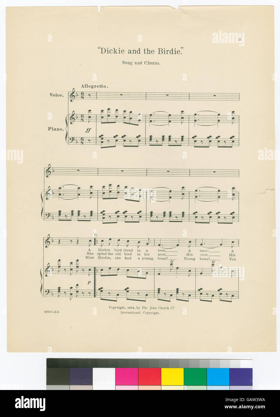 'Dickie and the Birdie' is a playful or whimsical song, likely from the ...