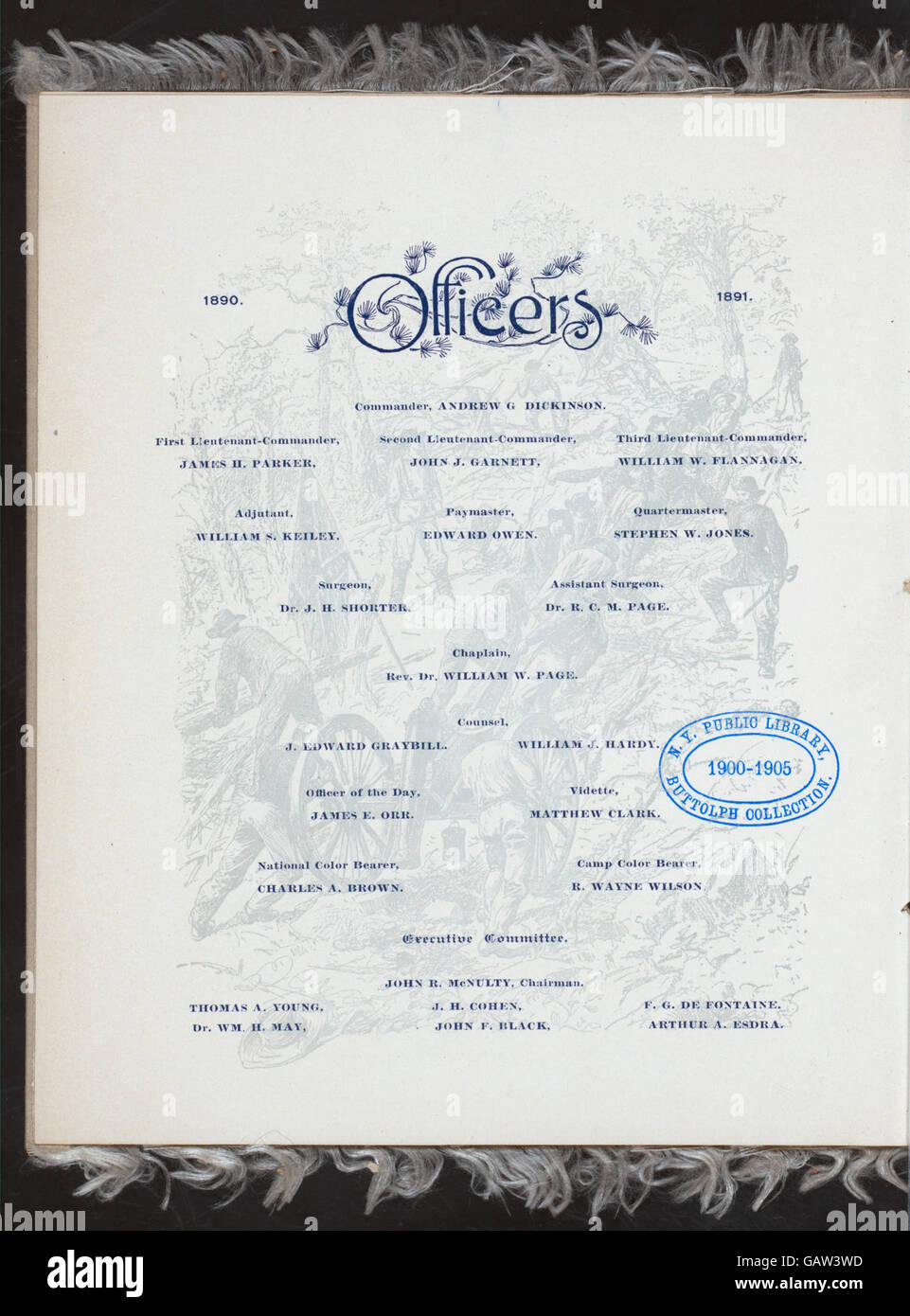 FIRST ANNUAL DINNER (held by) CONFEDERATE VETERAN CAMP OF NEW YORK (at ...