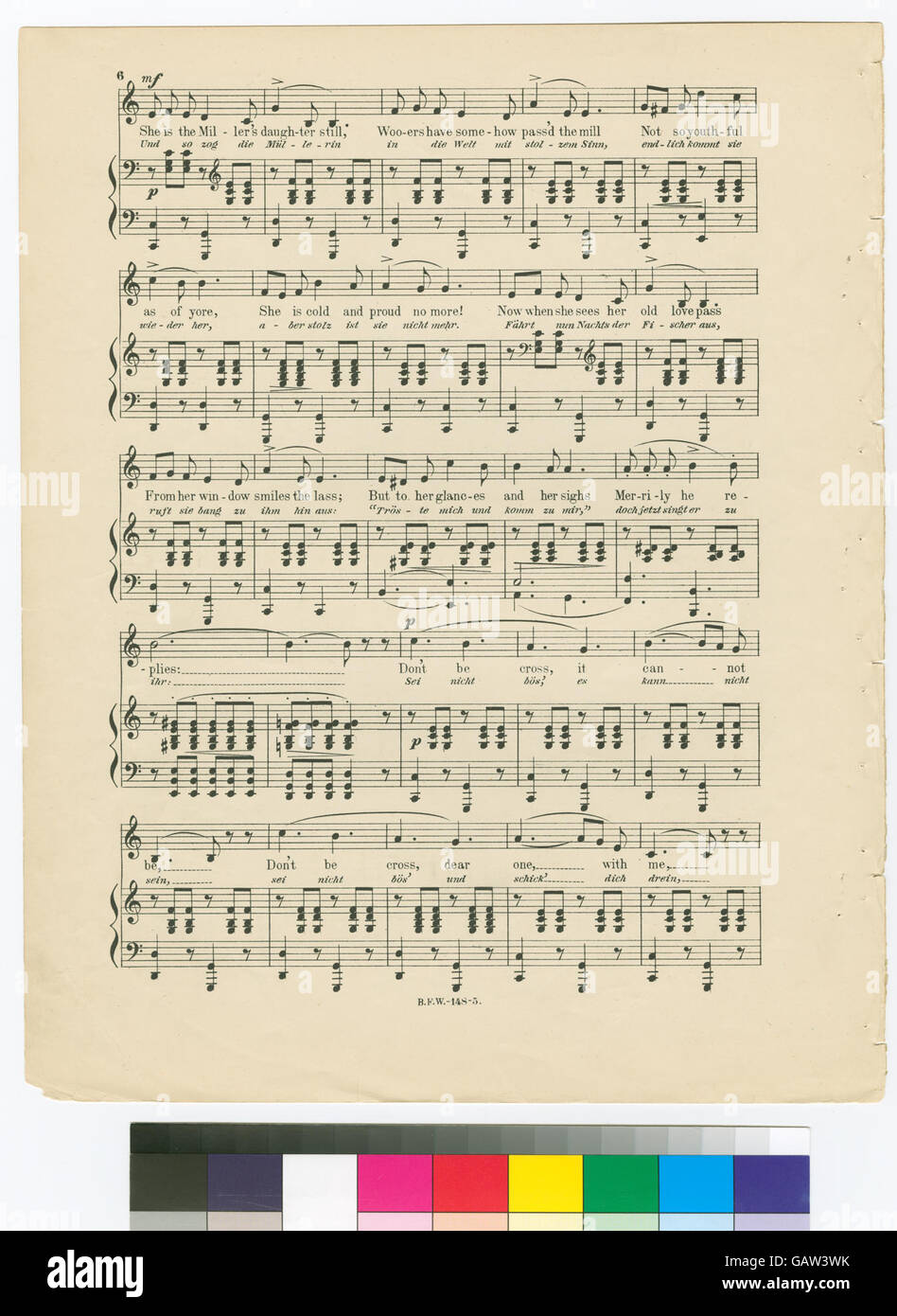 This image features the artwork 'Don't be cross' with the German ...