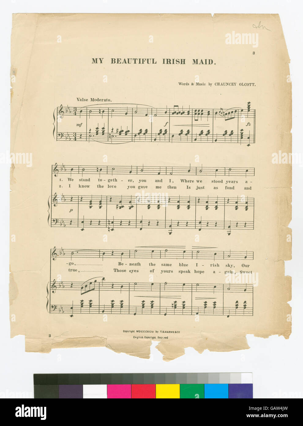 An image titled 'My Beautiful Irish Maid,' associated with the ...