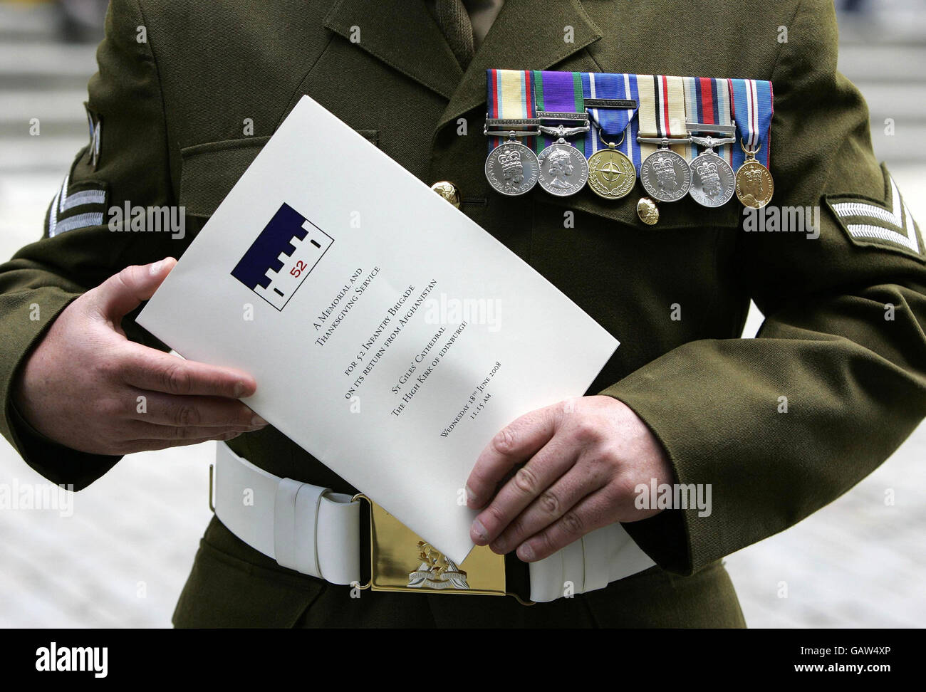 A copy of the order of service for the memorial and thanksgiving ...