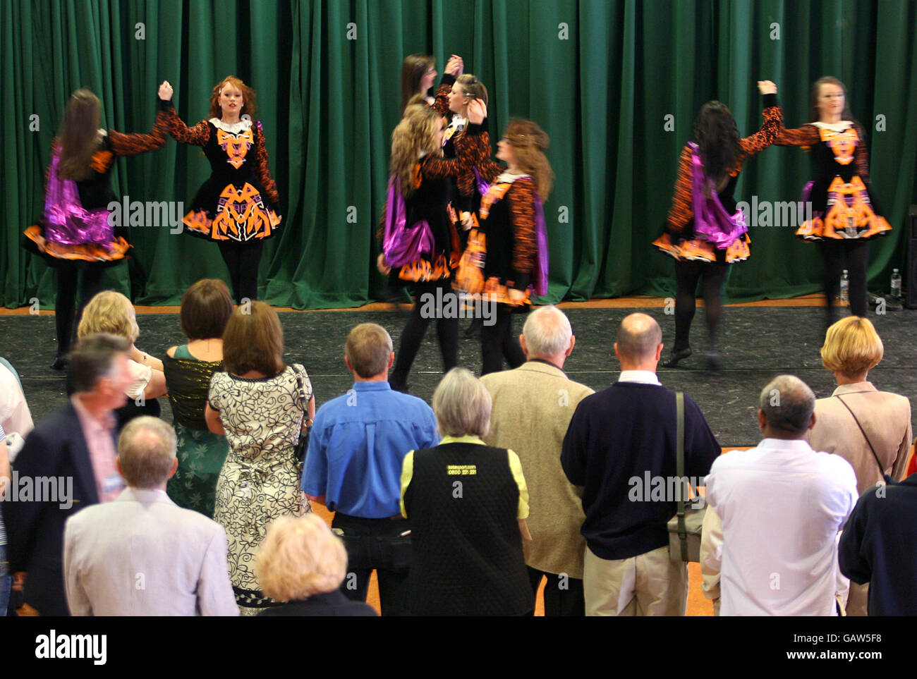 Traditional Irish dancing in the main foyer, during Irish Day at ...