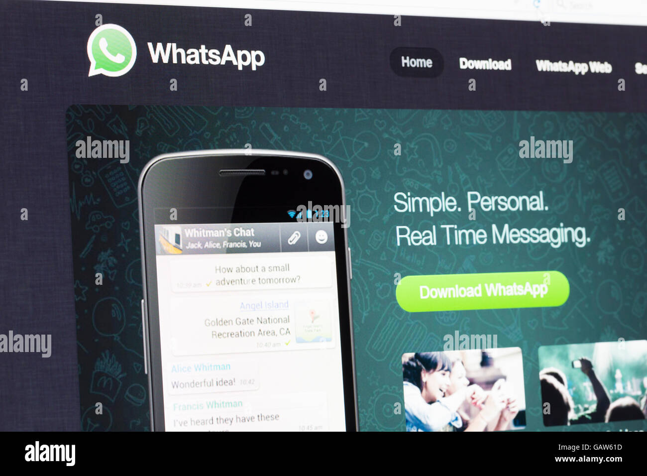 Whatsapp website hi-res stock photography and images - Alamy