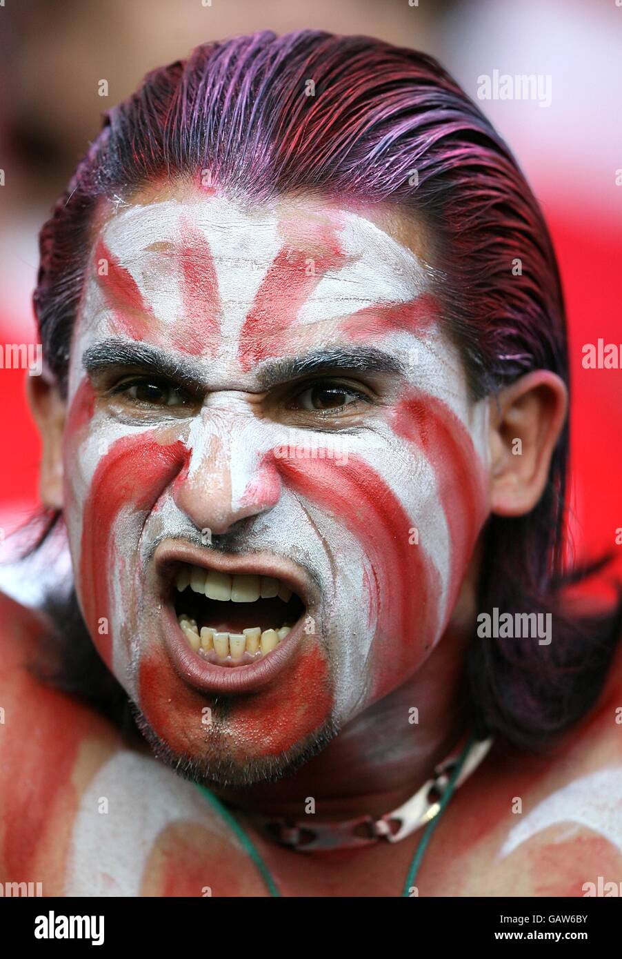 A Turkey fan in the stands at the Ernst Happel Stadium Stock Photo - Alamy