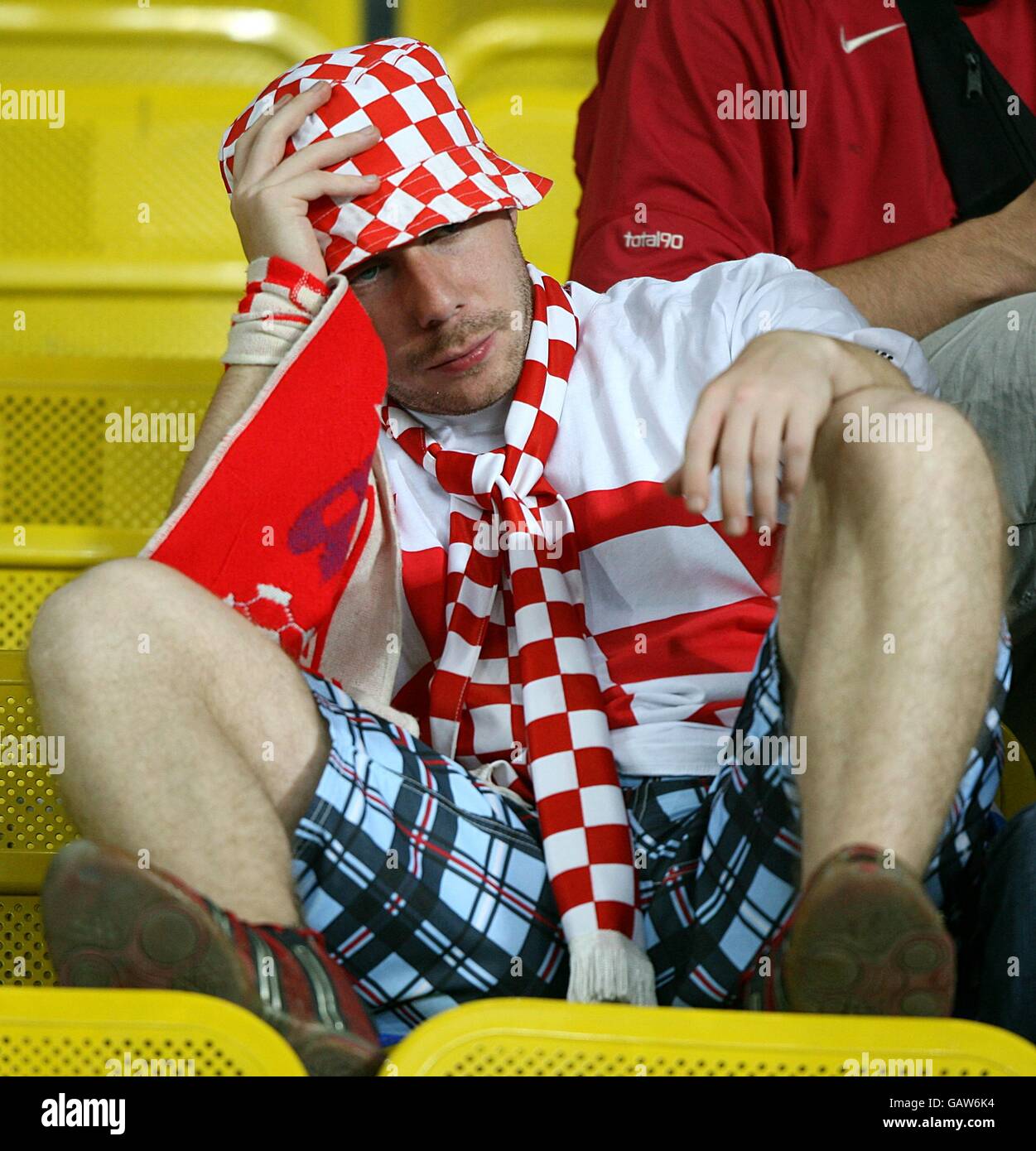 Croatia fans are left dejected after the final whistle as their team ...