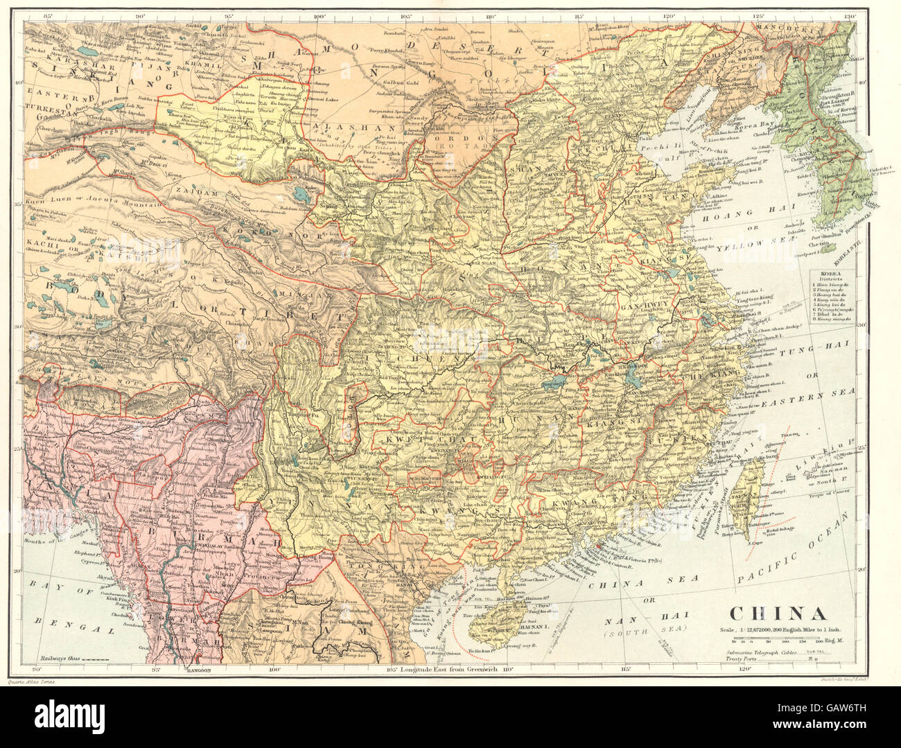 Map of china 19th century hi-res stock photography and images - Alamy