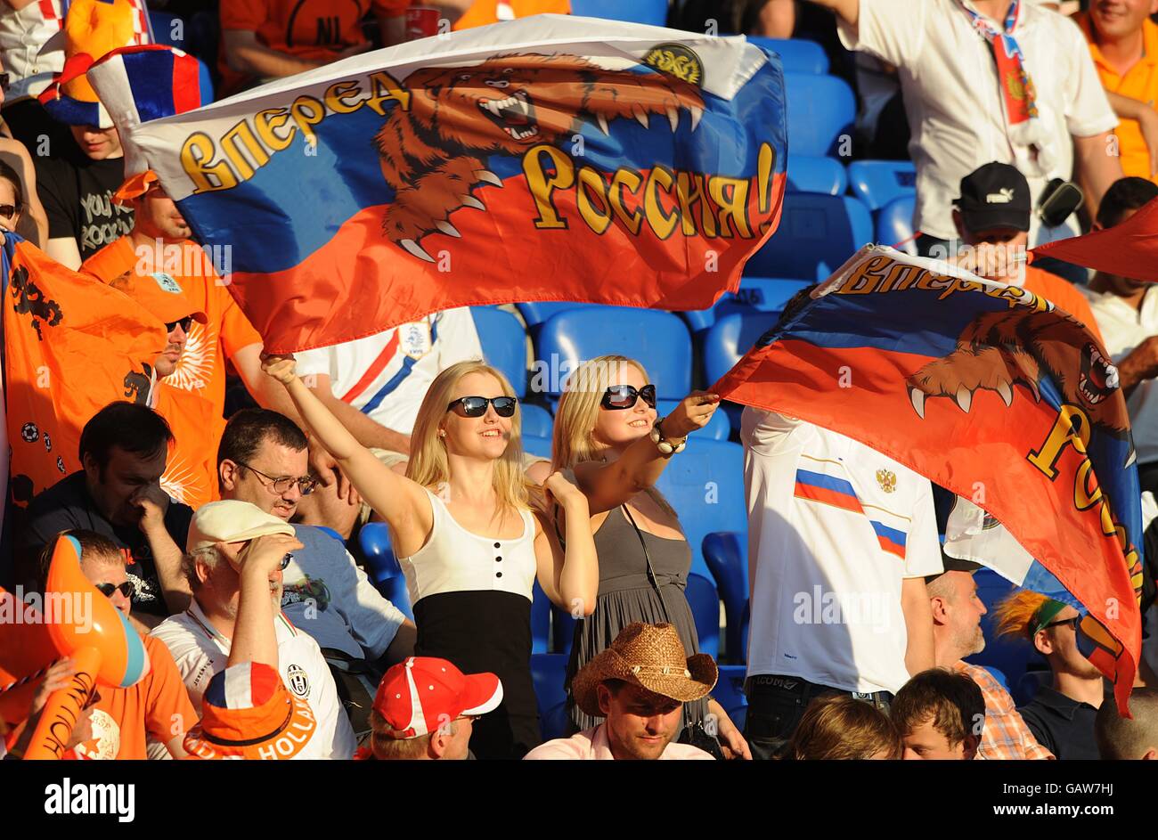 Russian fans show their support hi-res stock photography and images - Alamy