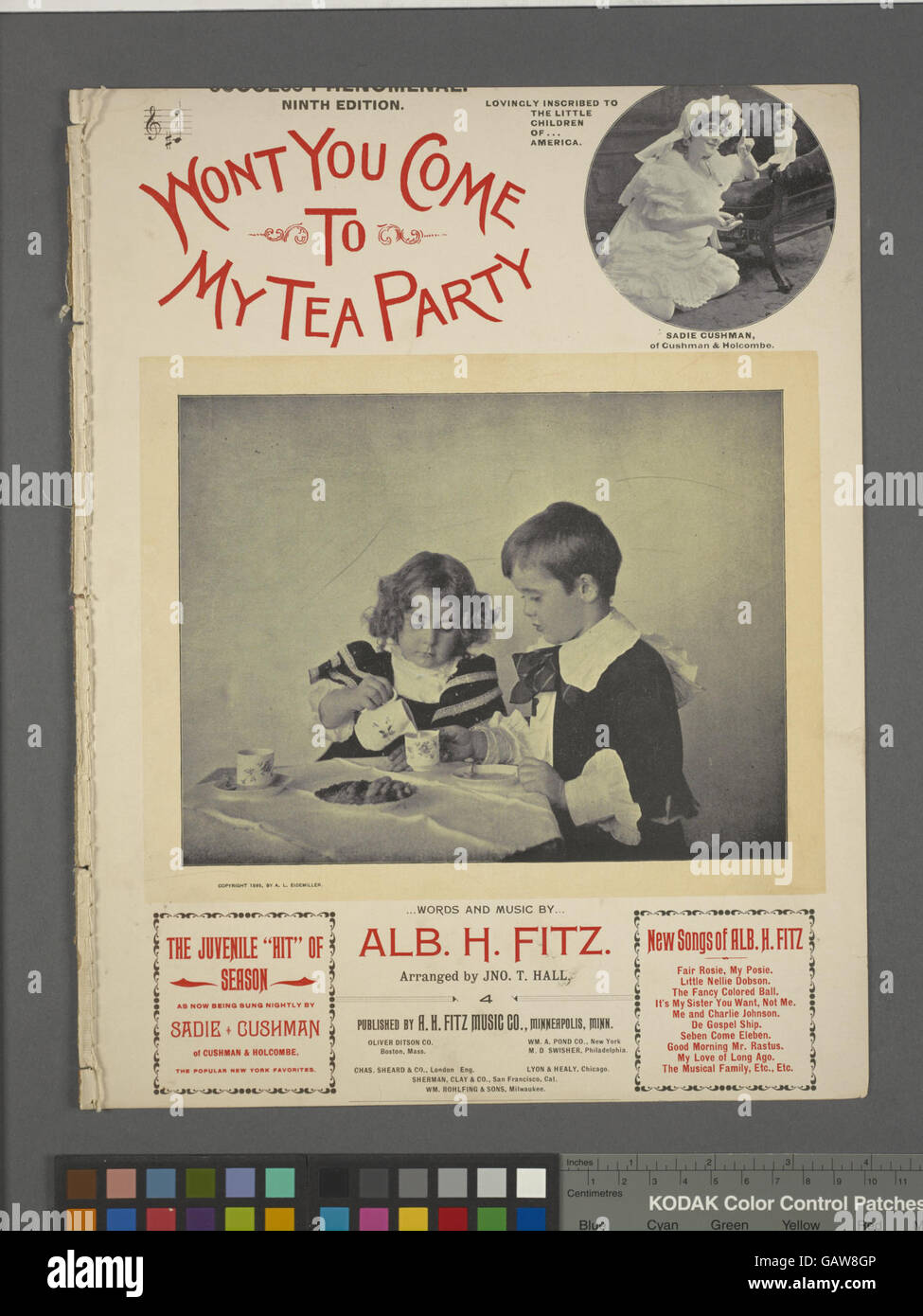 This image references the invitation to a tea party, reflecting early ...