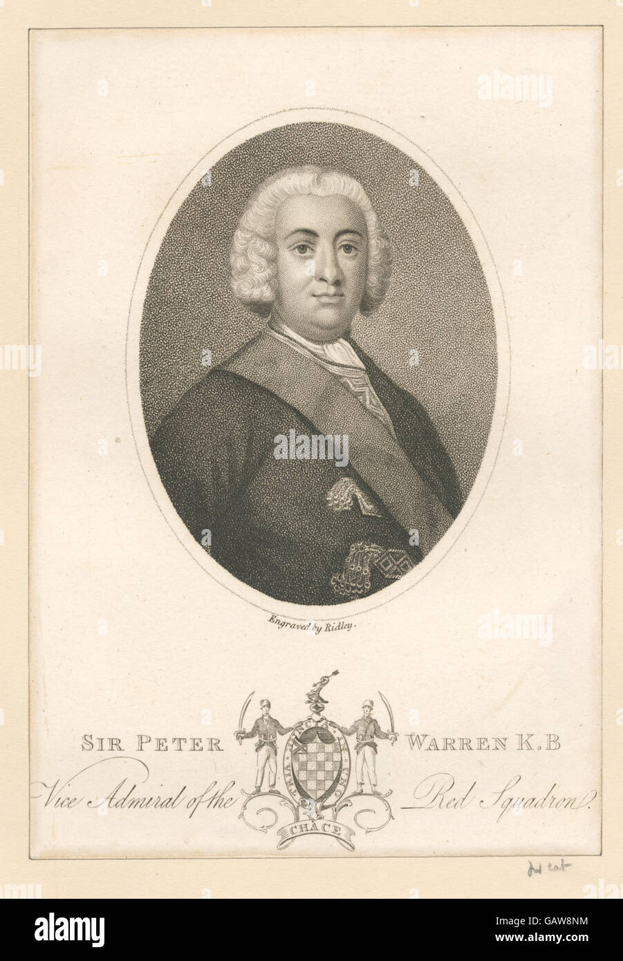 Sir Peter Warren K.B., Vice Admiral of the Red Squadron ( b12349140 ...