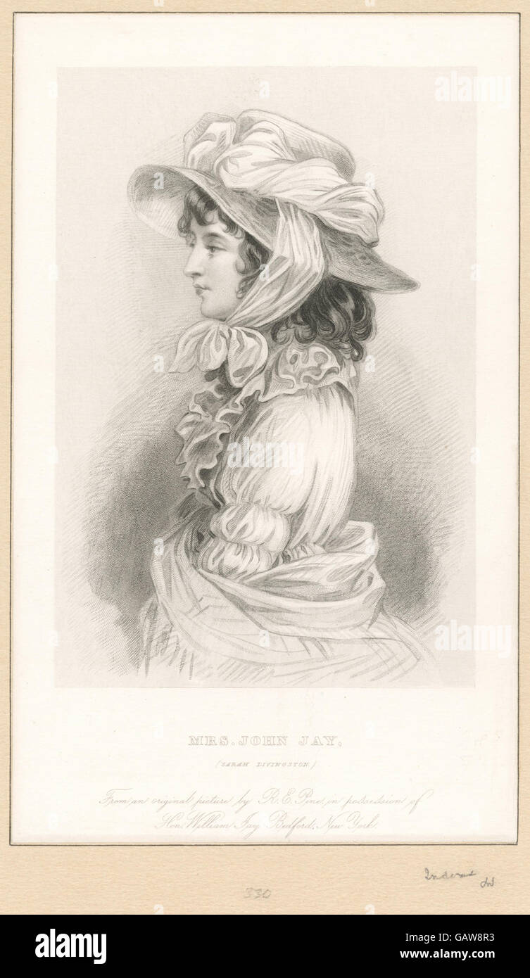 Sarah Livingston Jay, the wife of John Jay, a Founding Father and the ...