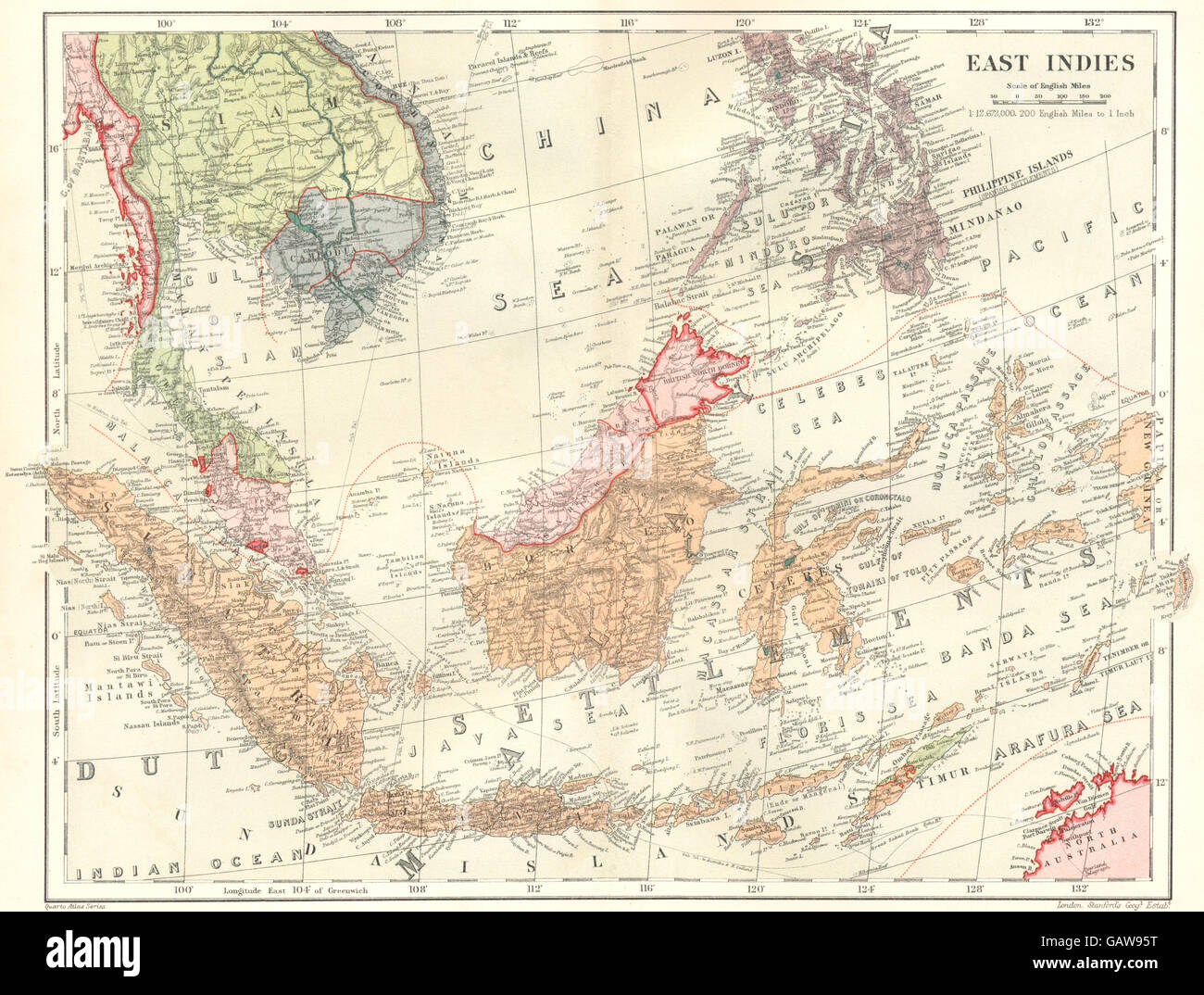 ASIA: East Indies Indonesia Malaya Malaysia Philippines Timor. Stanford ...