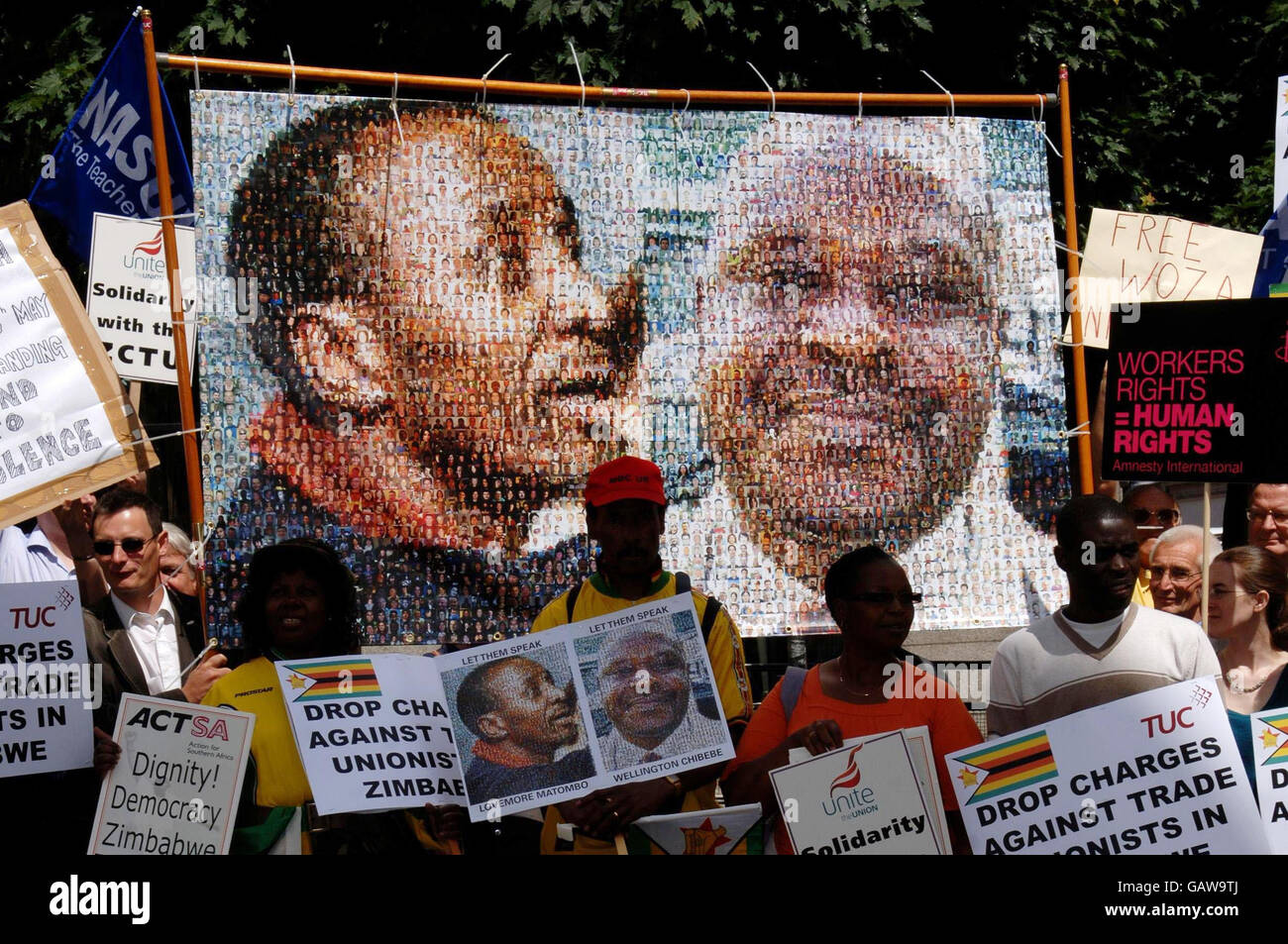 Zimbabwe embassy protest Stock Photo - Alamy