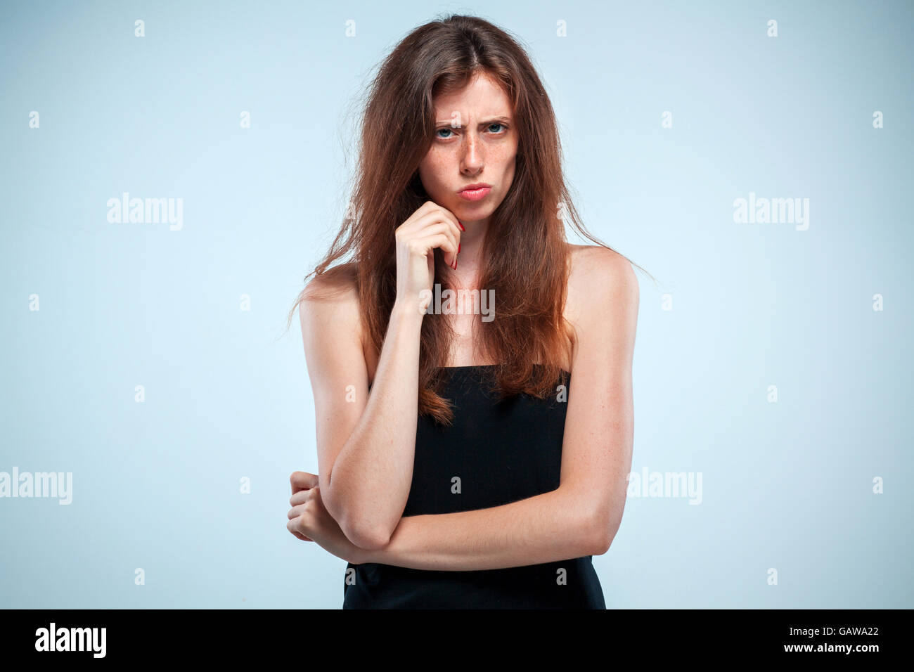 Portrait of sad girl close-up Stock Photo - Alamy