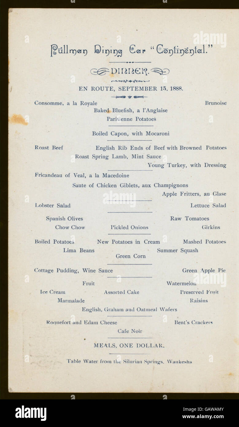 A dinner event held aboard the Pullman Dining Car, part of the New York ...