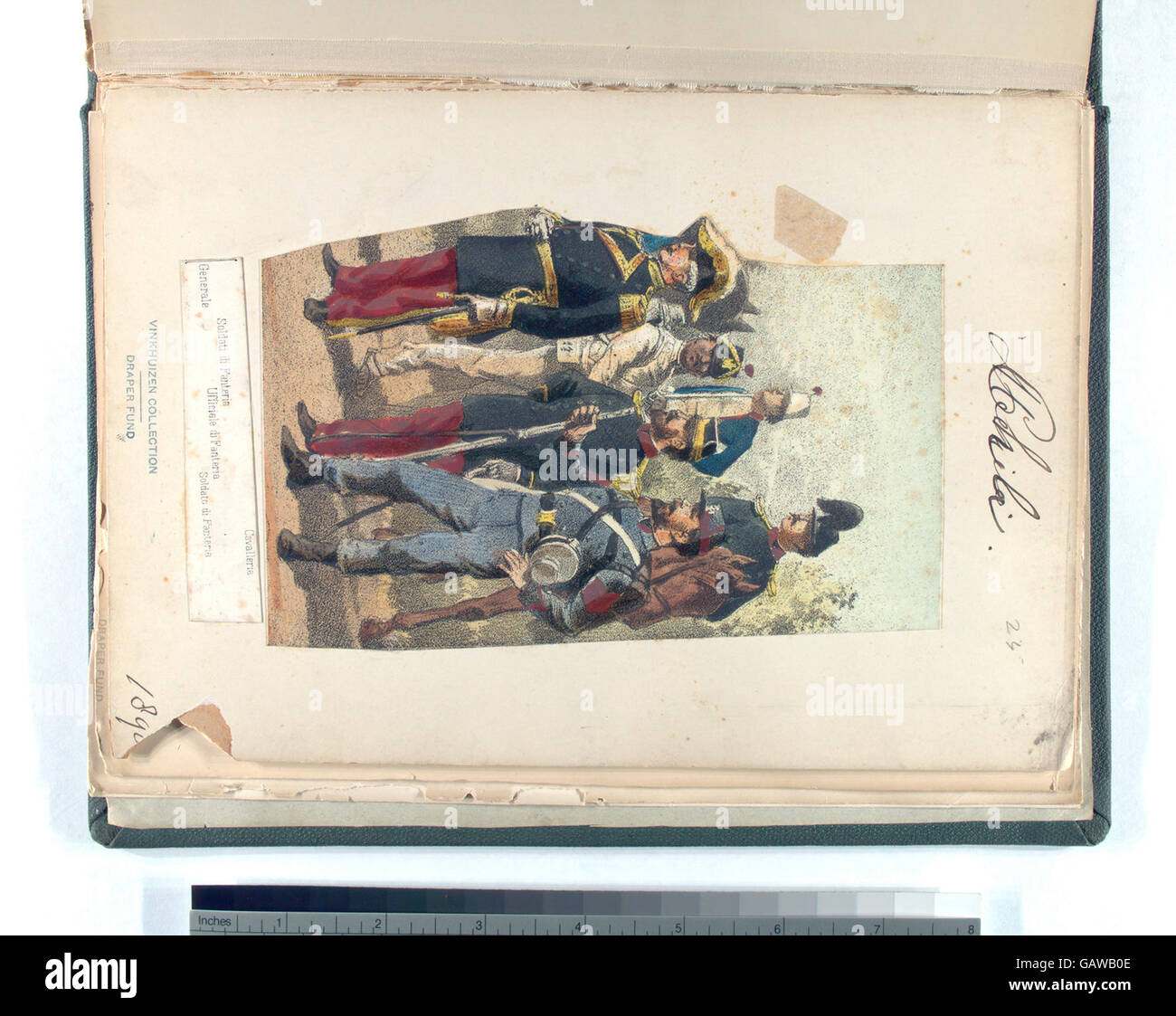 A collection of military uniforms from the Italian army, including ...