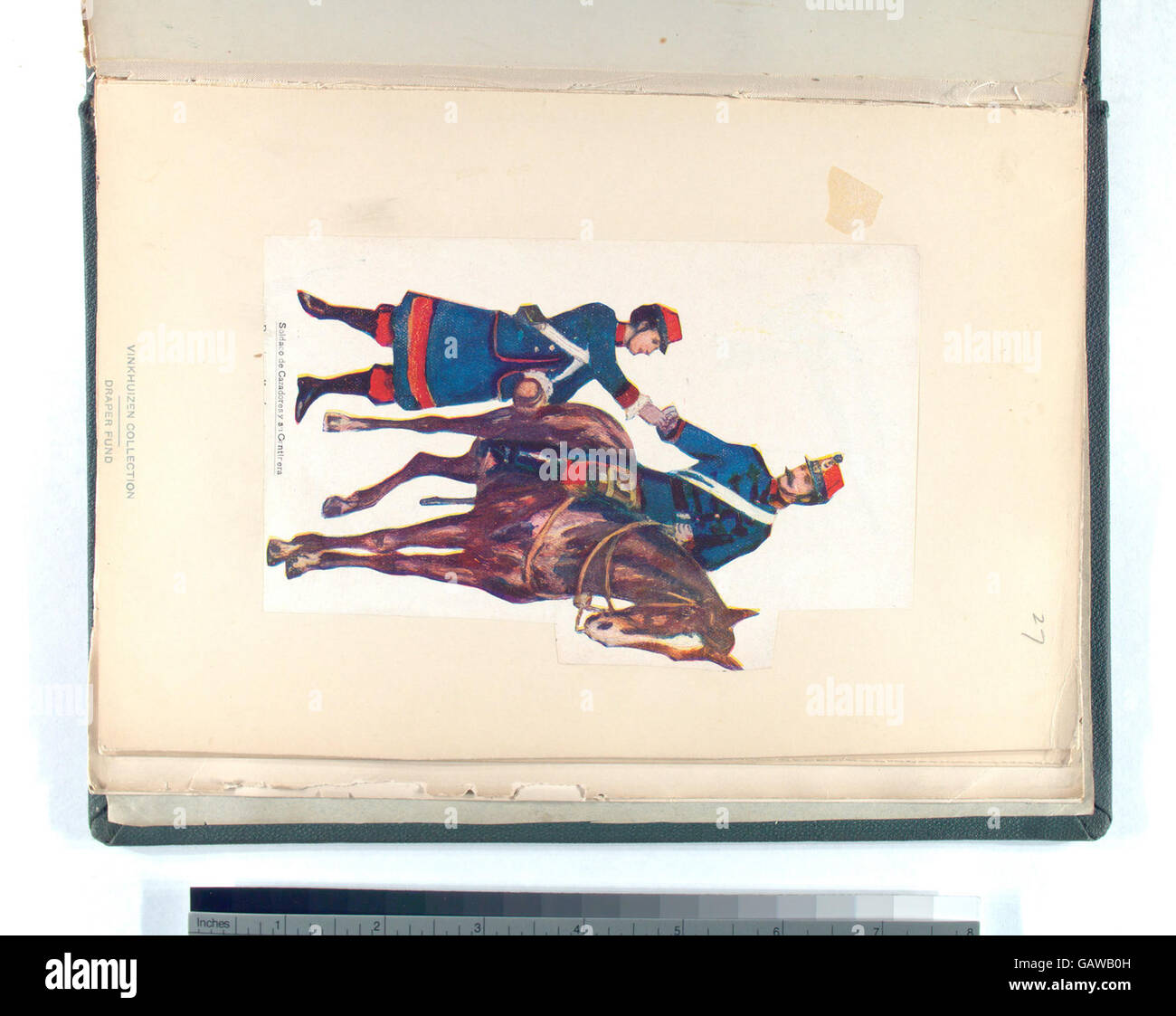 'Soldado de Cazadores y su Centinera' translates to 'Soldier of Hunters ...