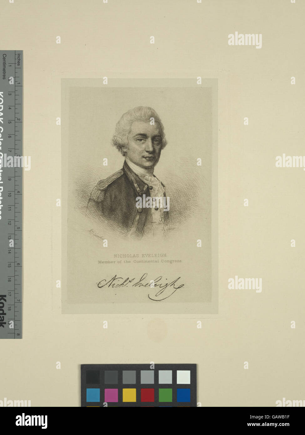 A historical image of Nicholas Eveleigh, an American politician and ...