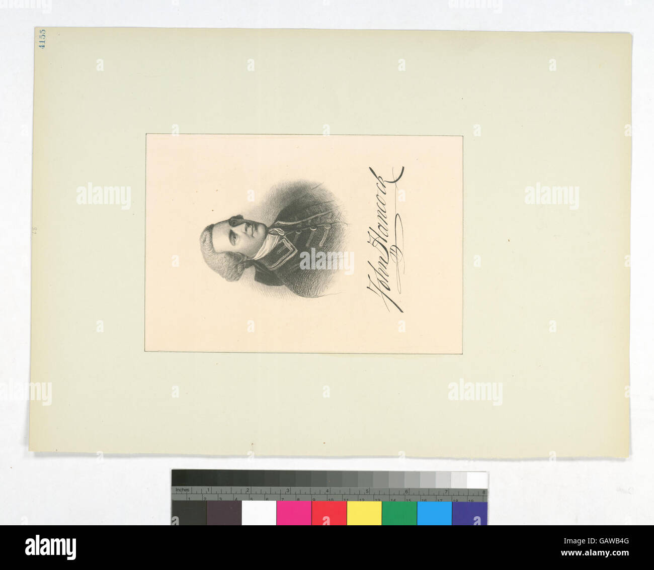 A historical depiction of John Hancock, a prominent figure in American ...
