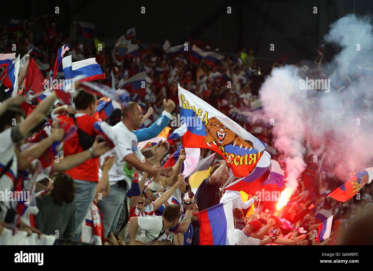 Russian fans celebrate in stands hi-res stock photography and images ...