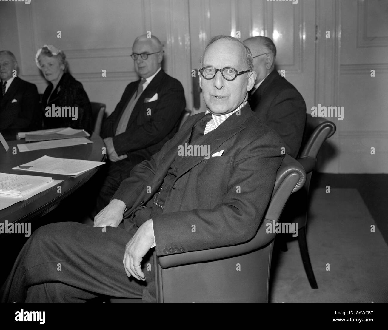 Sir Henry Willink, the chairman at the first meeting of the Royal ...