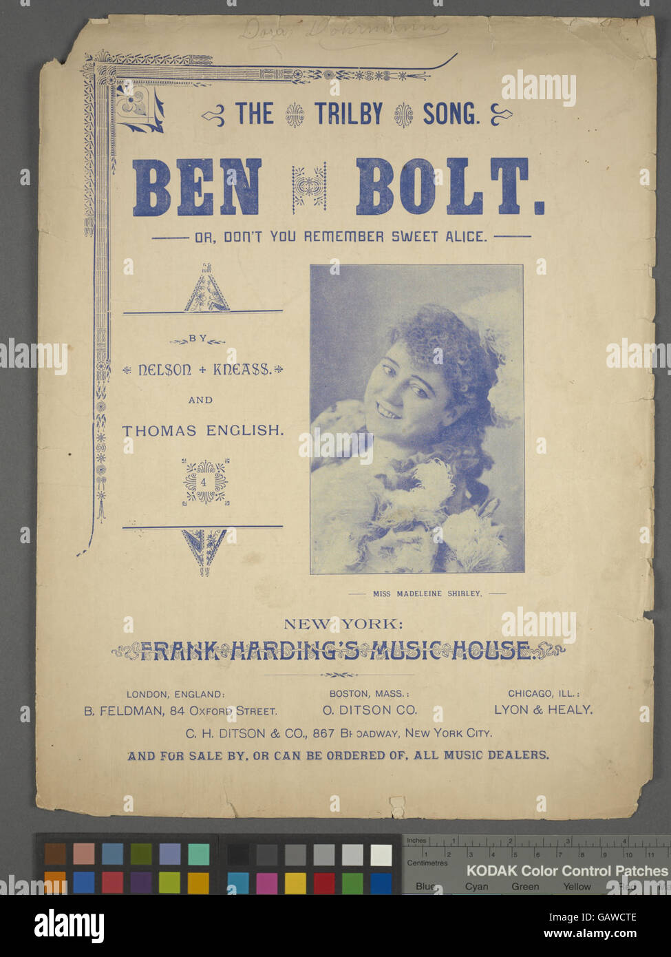 An illustration referencing the song 'Ben Bolt,' focusing on the ...