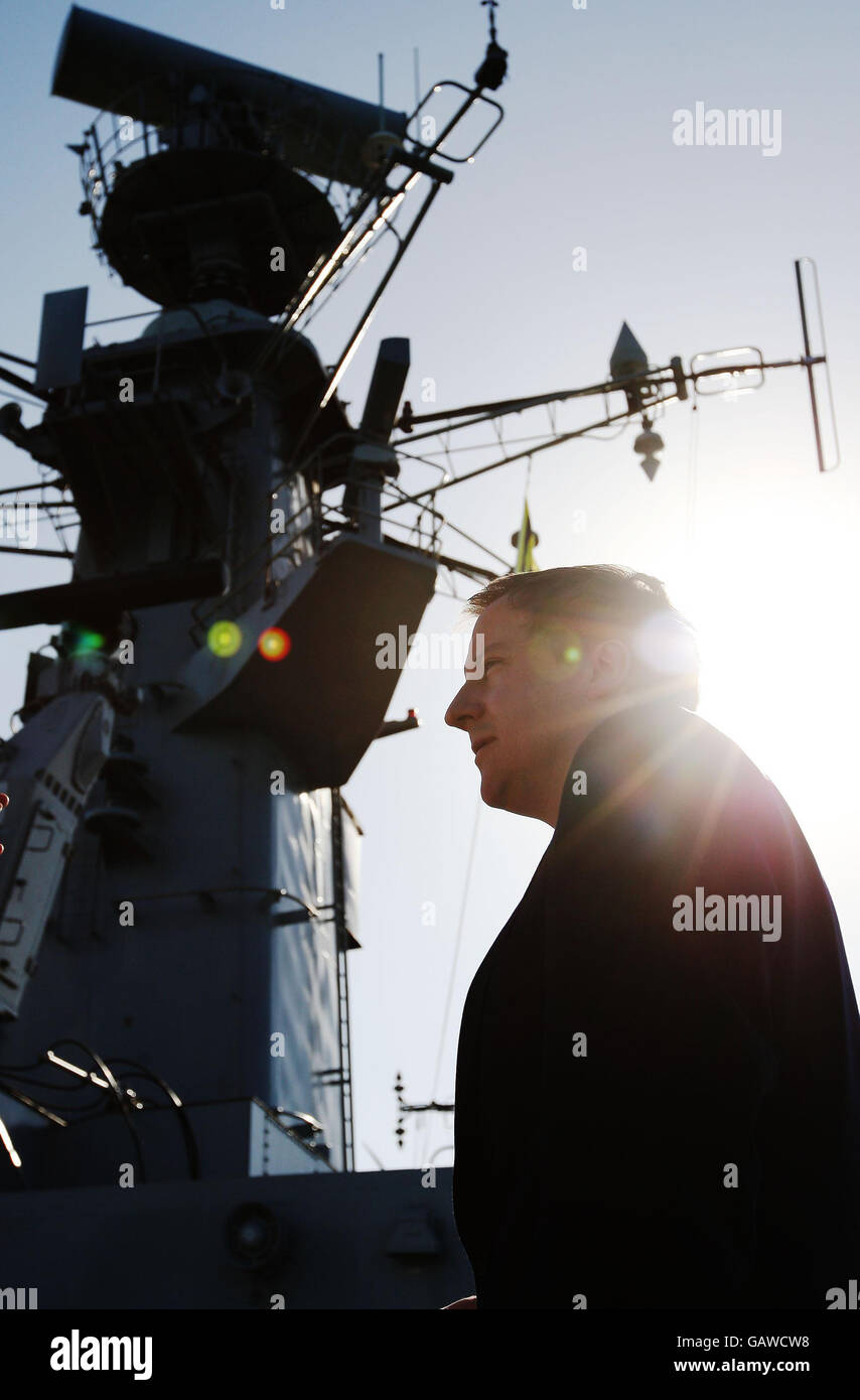David Cameron on naval exercise Stock Photo - Alamy
