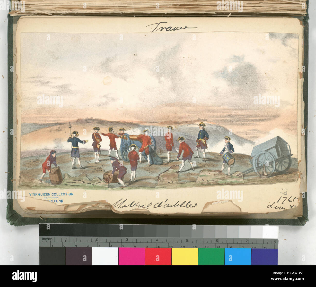 A depiction of King Louis XV of France from the period 1740-1745, as ...