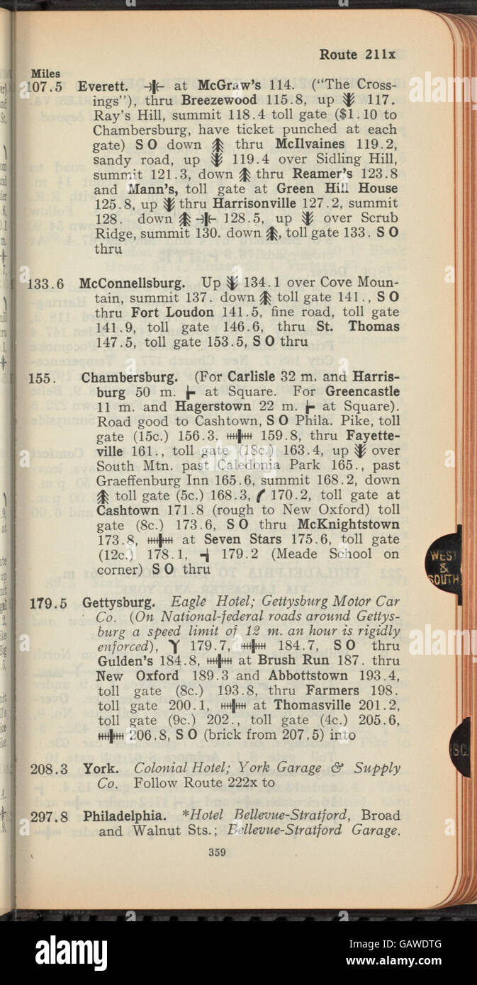A tour book, likely a guide or collection of information intended to ...
