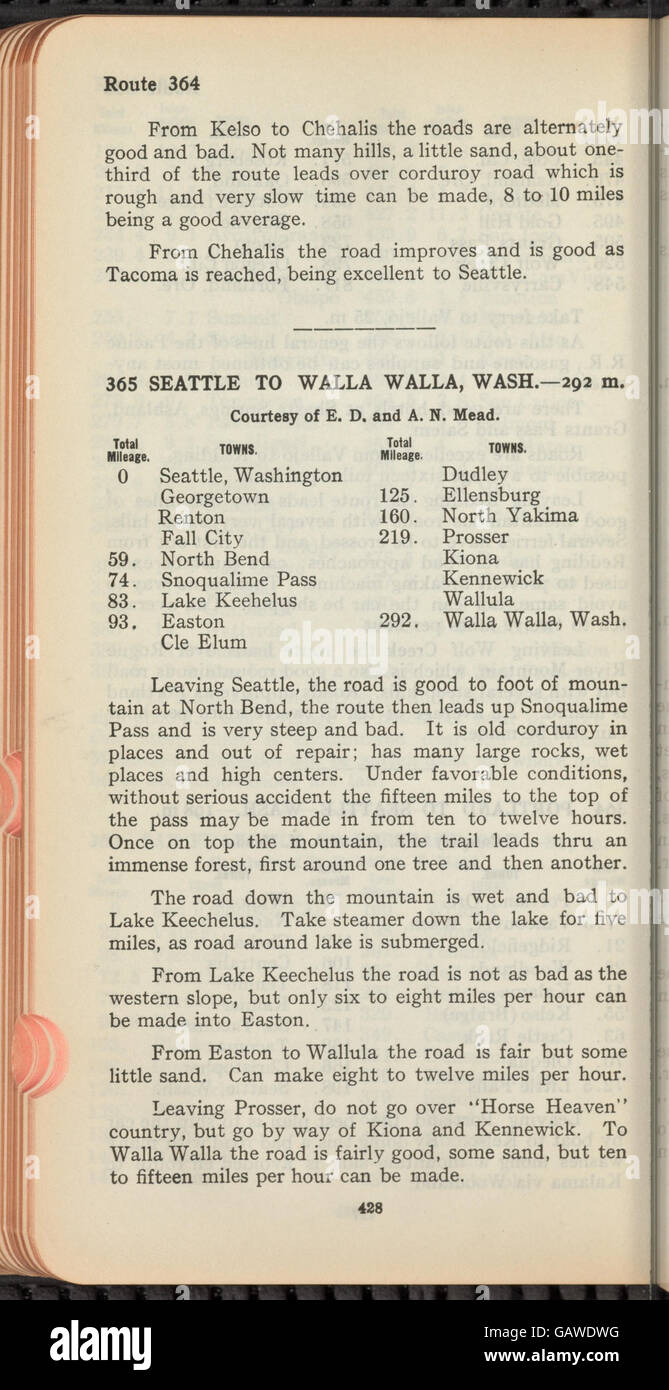 A tour book, likely a travel guide or itinerary, providing information ...