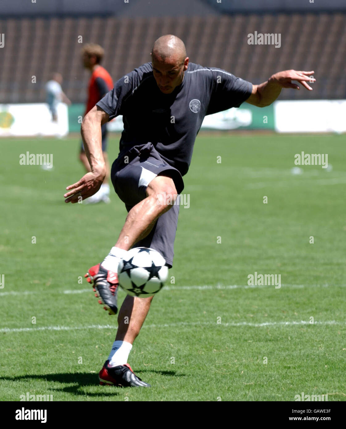 Soccer - UEFA Cup Final - Celtic Training. Celtic's Henrik Larsson ...